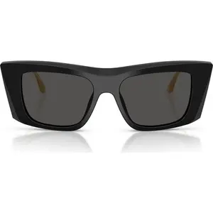 Dolce & Gabbana 51mm Cat Eye Sunglasses - Black/dark Grey