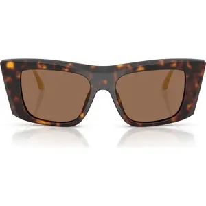 Dolce & Gabbana 51mm Cat Eye Sunglasses - Brown Tortoise/dark Brown