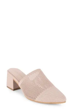 Tahari Knit Block Heel Mule - Natural