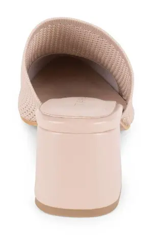 Tahari Knit Block Heel Mule - Natural