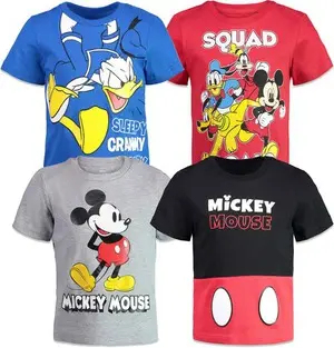 Disney Friends 4-pack T-shirts - Mickey Mouse