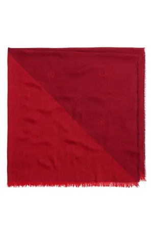 Rag & Bone Geo Dagger Wool Blend Square Scarf - Ruby