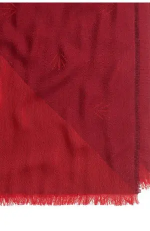 Rag & Bone Geo Dagger Wool Blend Square Scarf - Ruby