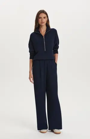 Varley The Extra Wide Leg Pants - Navy