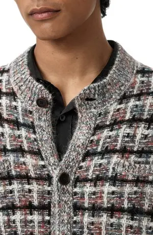 John Varvatos Geometric Wool & Cashmere Cardigan