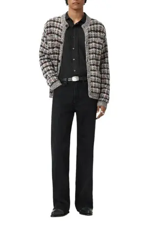 John Varvatos Geometric Wool & Cashmere Cardigan