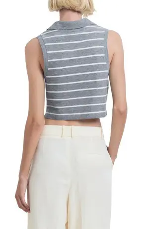 Mango Striped Crop Polo