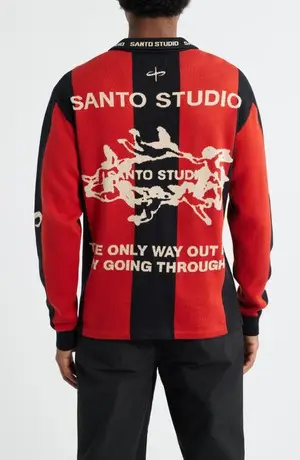 SANTO STUDIO X Miguel Harichi Stripe Johnny Collar Sweater