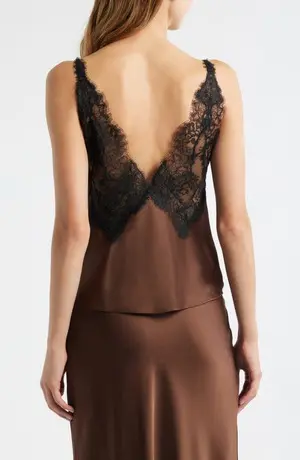 LoveShackFancy Elloryn Lace Satin Camisole
