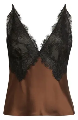 LoveShackFancy Elloryn Lace Satin Camisole