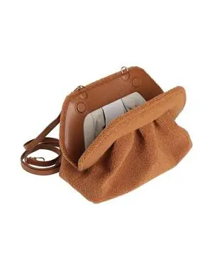 THEMOIRE Bouclé Clutch With Detachable Strap - Brown