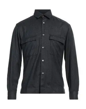 XACUS Shirt Charcoal Size Virgin Wool