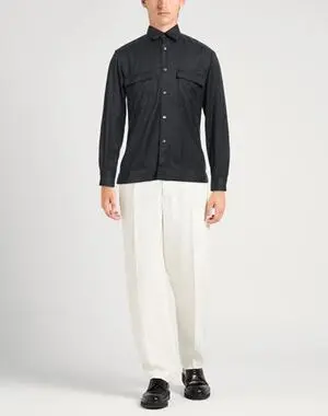 XACUS Shirt Charcoal Size Virgin Wool