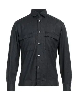 XACUS Shirt Charcoal Size Virgin Wool