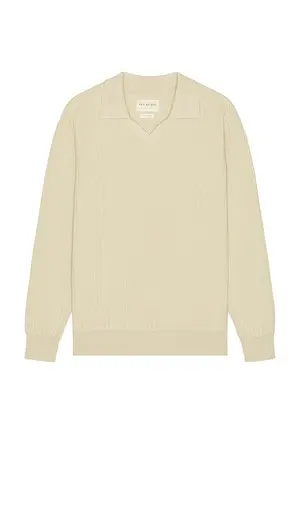 FAR AFIELD Clifford Knitted Ribbed Polo