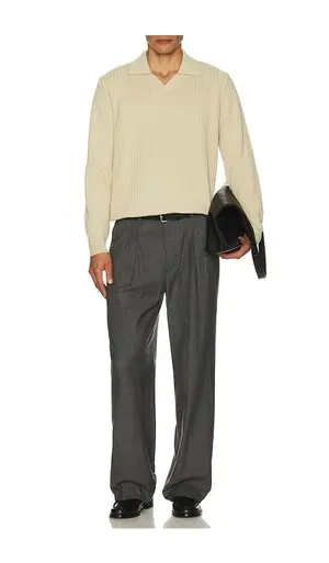 FAR AFIELD Clifford Knitted Ribbed Polo
