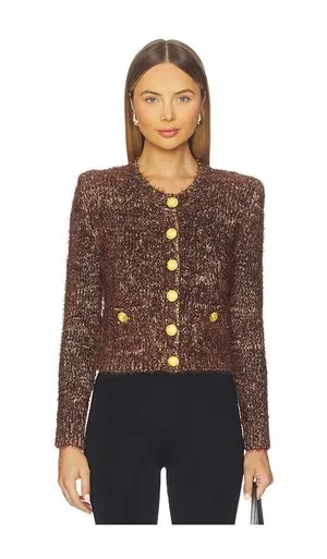 Brown Lurex Blend Cardigans