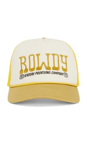 SENDERO PROVISIONS CO. Rowdy Trucker Hat - Cream & Gold