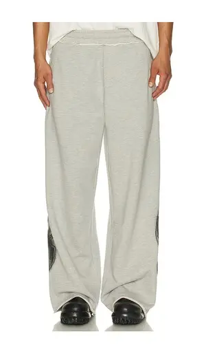JADED LONDON Gothic Printed Joggers In Light - Grey