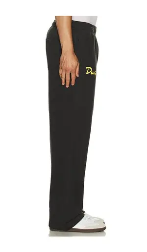 DUVIN DESIGN Beach Club Wide Leg Sweatpants In Charcoal