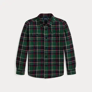 Ralph Lauren Plaid Brushed Cotton Flannel Workshirt