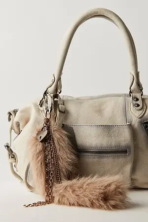 Free People Fluffy Tail Bag Charm - Oatmeal