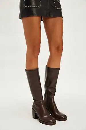 SILENT D Platform Tall Boots - Brown - Fp Exclusive