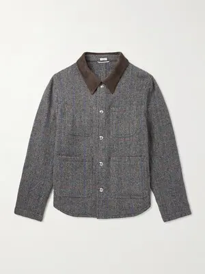 Thom Browne Checked Herringbone Wool Jacket