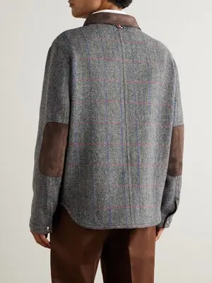 Thom Browne Checked Herringbone Wool Jacket