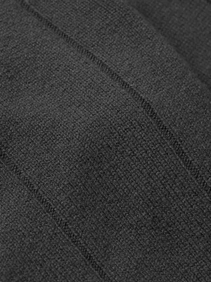 Eleventy Ribbed Wool Zip-up Cardigan - Gray