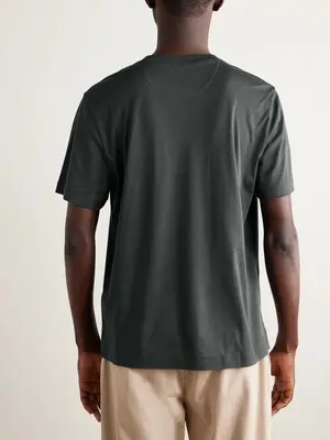 Eleventy Cotton And Modal-blend Jersey T-shirt - Gray