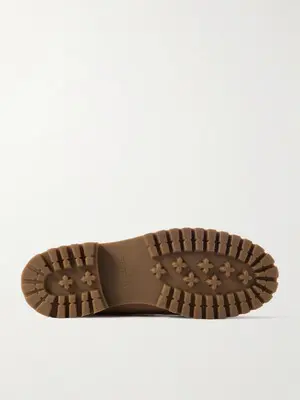 SEBAGO Askook Leather-trimmed Waxed-suede Boat Shoes