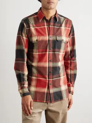 Polo Ralph Lauren Checked Brushed-cotton Oxford Shirt - Red