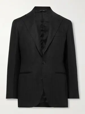 Men's Black Linen Suits