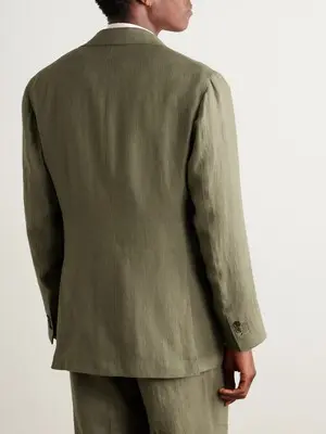 SAMAN AMEL Unstructured Linen Suit Jacket