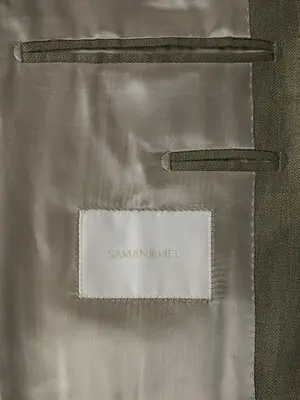 SAMAN AMEL Unstructured Linen Suit Jacket