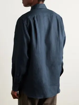 SAMAN AMEL Linen Shirt - Blue