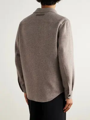 Zegna Cashmere And Silk-blend Shirt