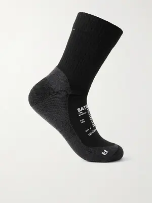 Satisfy Stretch Merino Wool-blend Socks - Black