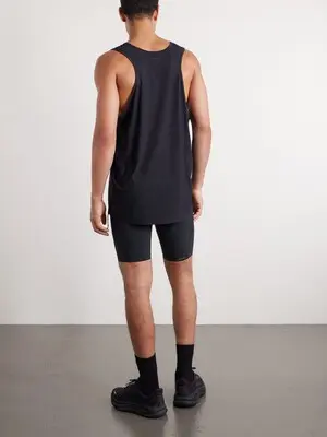 Satisfy Embellished Logo-appliquéd Space-o™ Mesh Tank Top