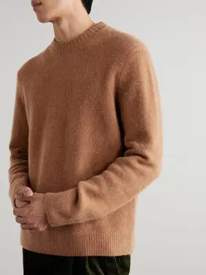 Mr P. Brushed Cashmere Sweater - Brown