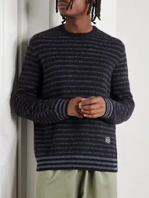 Loewe Striped Wool-blend Crewneck Sweater