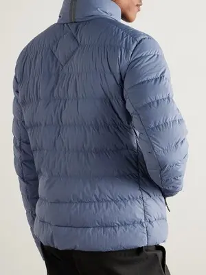 Canada Goose Crofton Logo-appliquéd Quilted Enduraluxe® Down Jacket - Blue