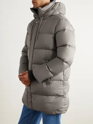 Herno Quilted Twill Hooded Down Jacket