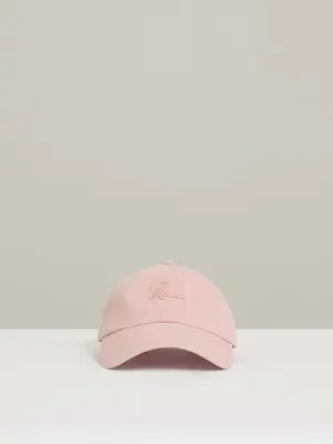 REISS Elias Cotton Baseball Cap - Washed Pink