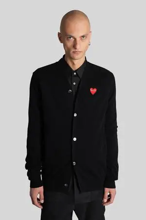 Play Comme Des Garcon Comme Des Garçons Play Cardigan - Black