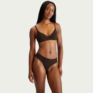 SKIMS Fits Everybody Crossover Bralette - Cocoa