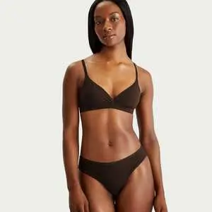 SKIMS Fits Everybody Crossover Bralette - Cocoa