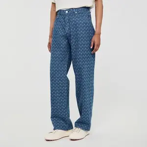 Sandro Rope Pattern Baggy Jeans
