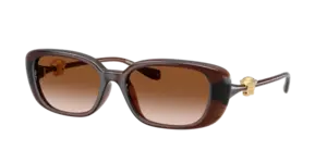 Versace Pillow Frame Sunglasses - Transparent Brown